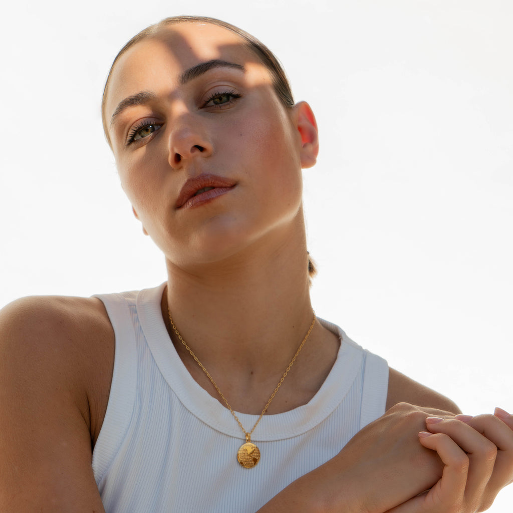 One World Talisman Necklace in Sterling Silver or Gold Vermeil