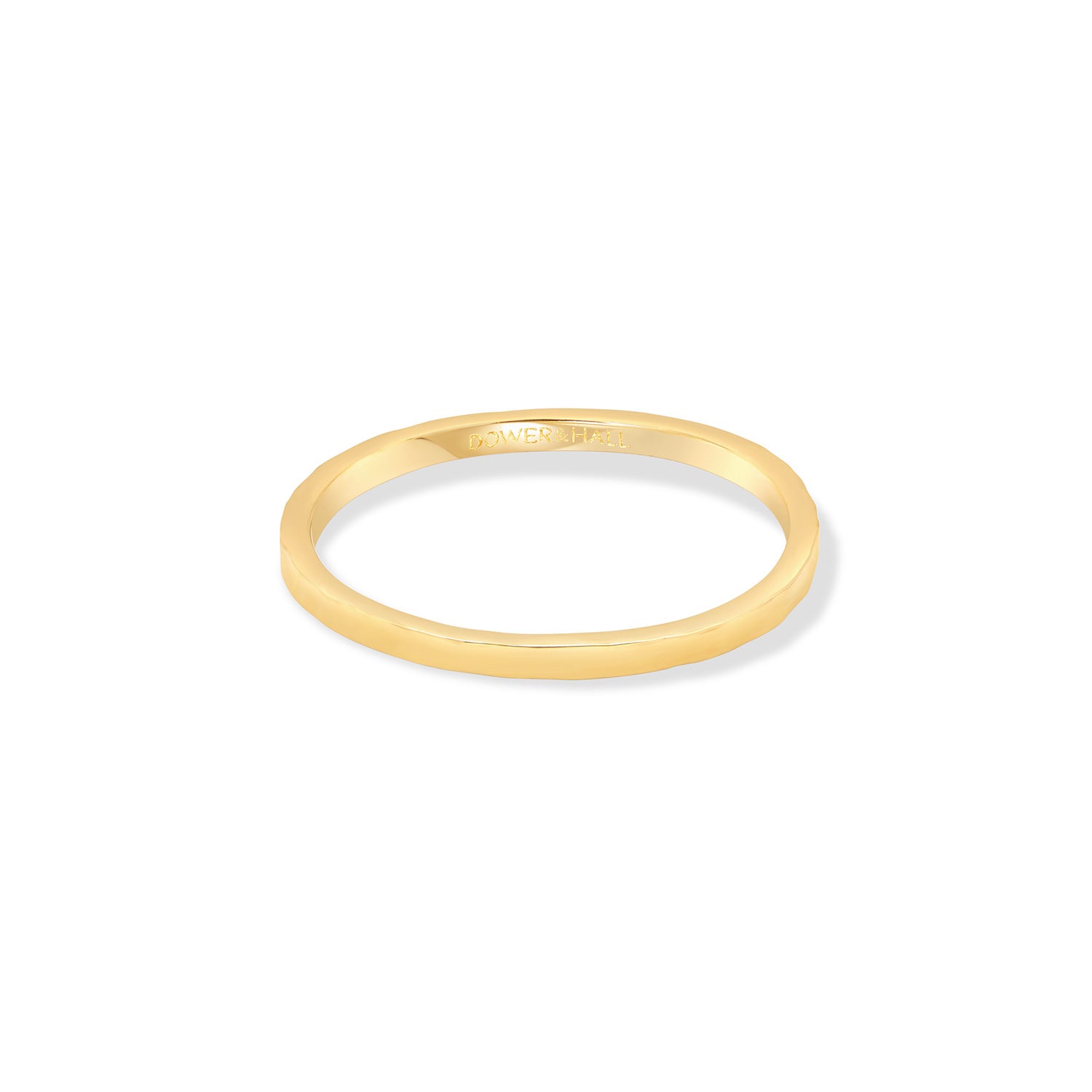 14k Gold Fine Hammered Narrative Ring