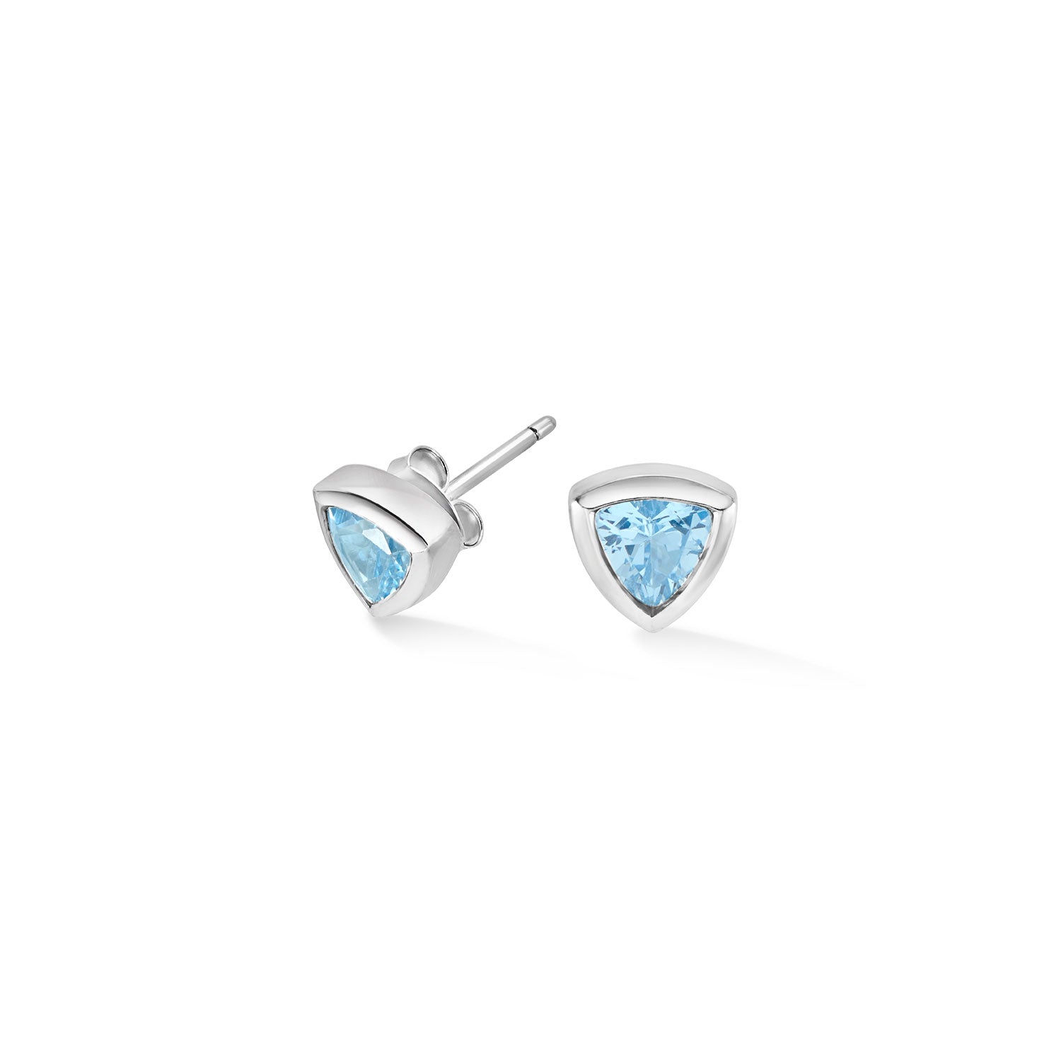 Blue Topaz Trillion Tutti Frutti Studs