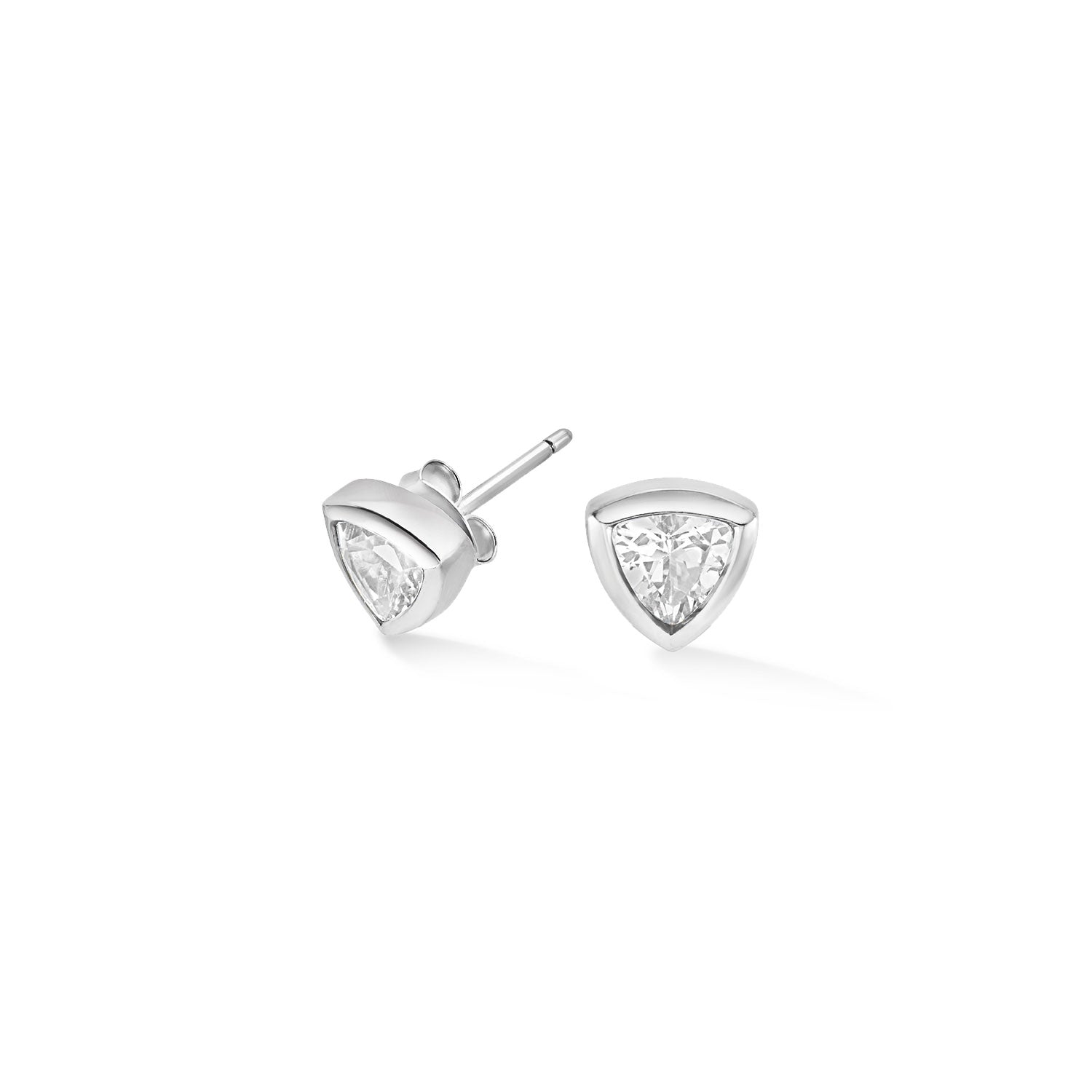 White Topaz Trillion Tutti Frutti Studs