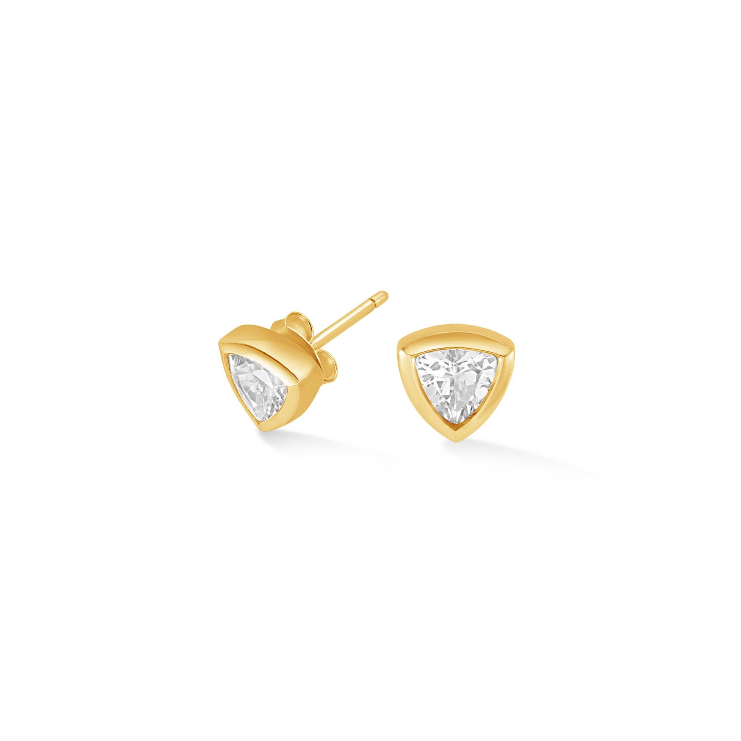 White Topaz Trillion Tutti Frutti Studs