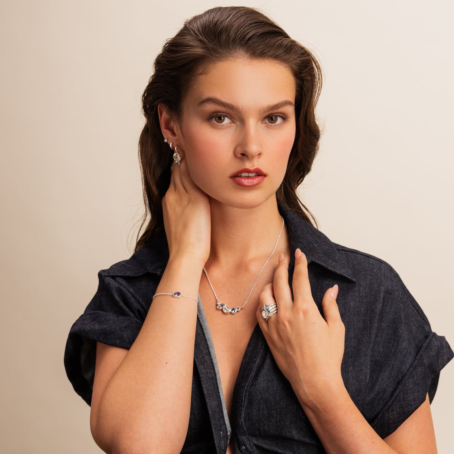 'Serenity' Tutti Frutti Bar Necklace