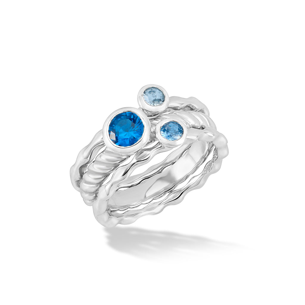 Tide Twinkle™ Ring Stack in Sterling Silver