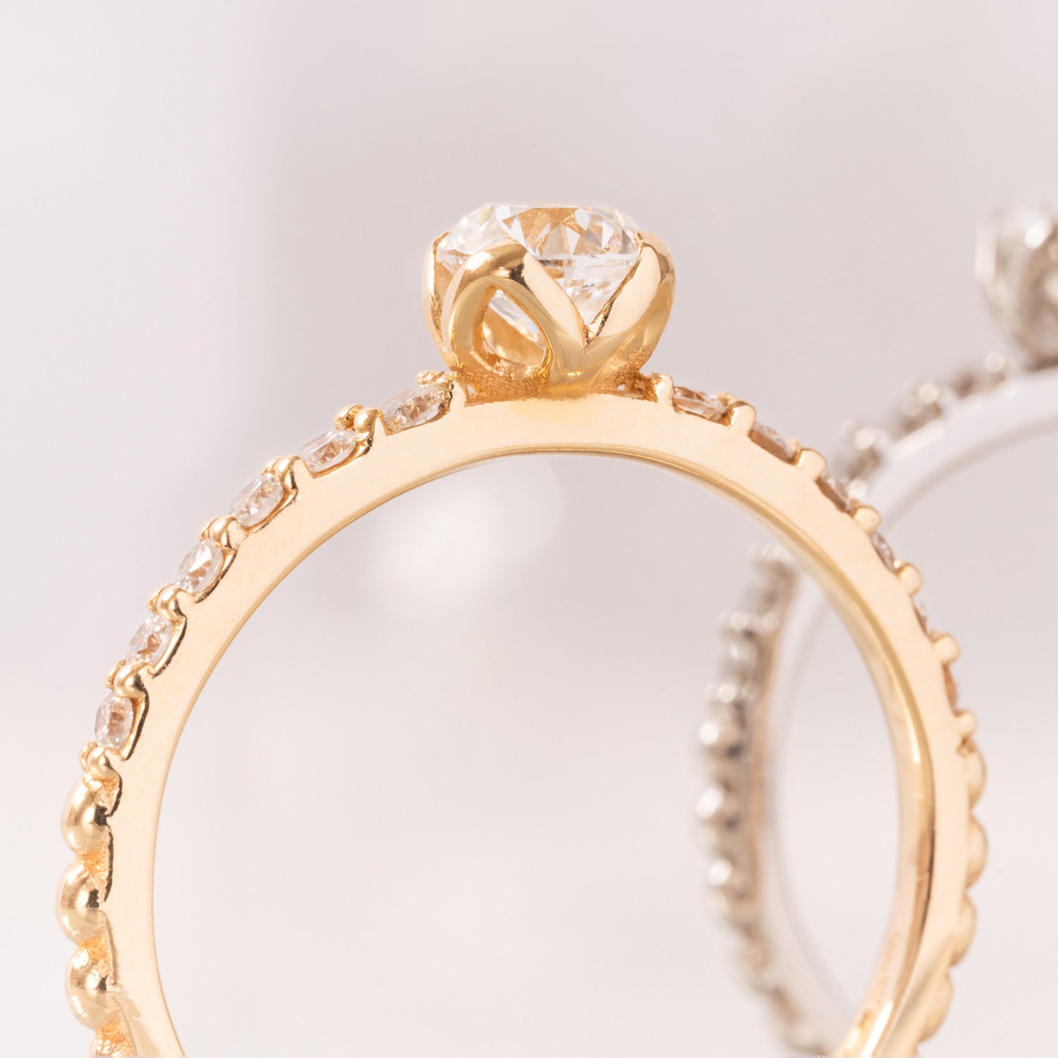 14k Lily Narrative Ring with 0.50ct Diamond