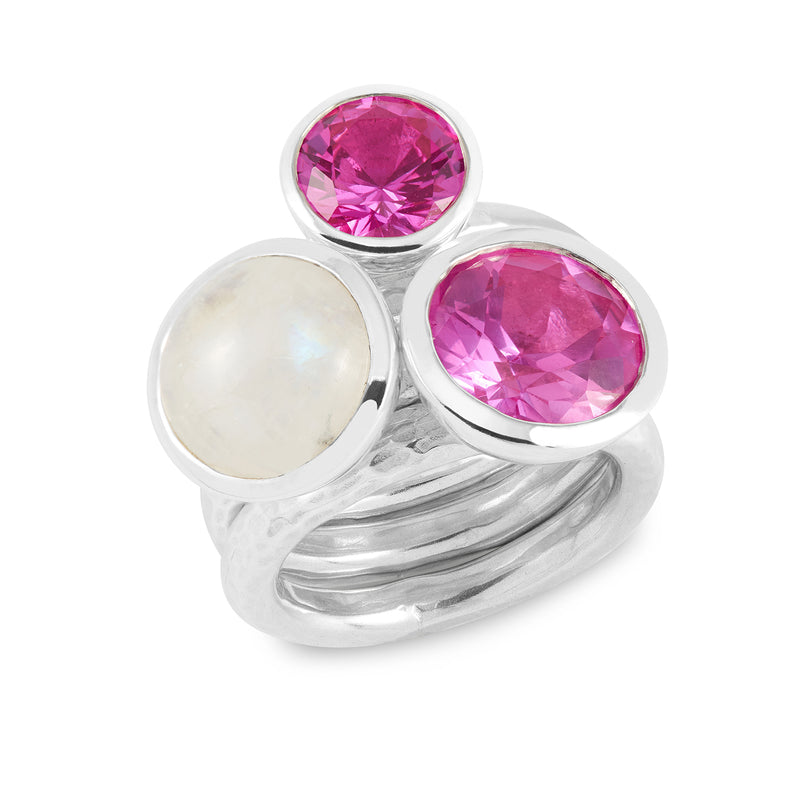 'Hot Pop' Nomad Ring Stack